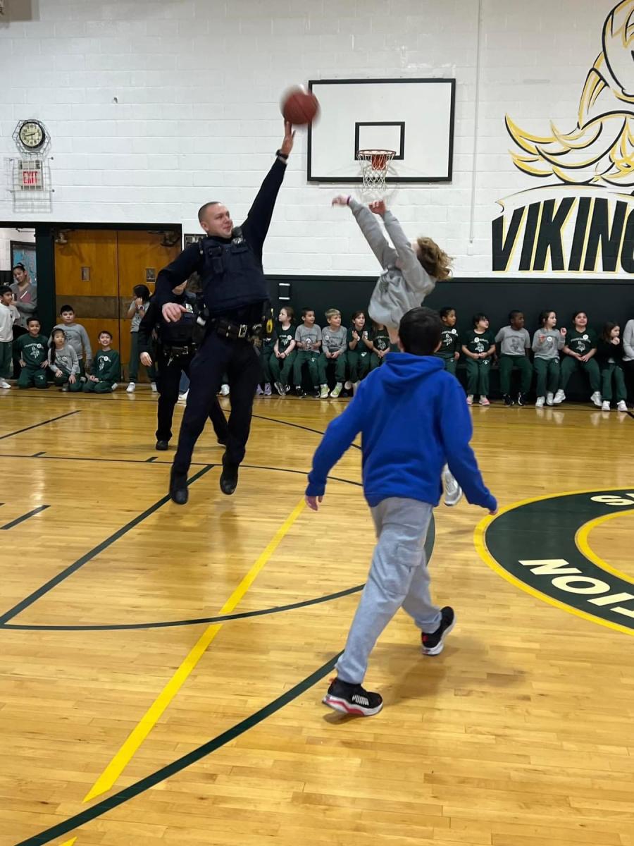 Student-Police Basketball Game for Community Day | Tarrytown NY